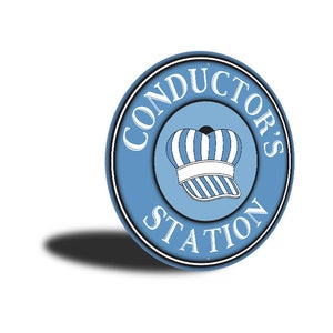Conductors Station Sign, Train Conductor, Train Captain, Train Sign ...