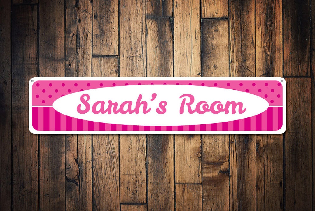 Pink Patterns Sign, Personalized Kid's Room Decor, Custom Child Name ...