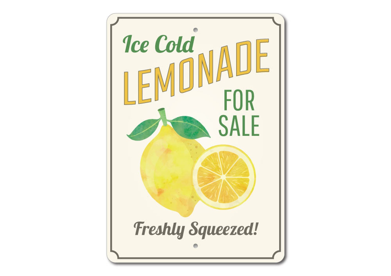 Lemonade Decor Ice Cold Lemonade Sign Lemon Decor Lemon | Etsy