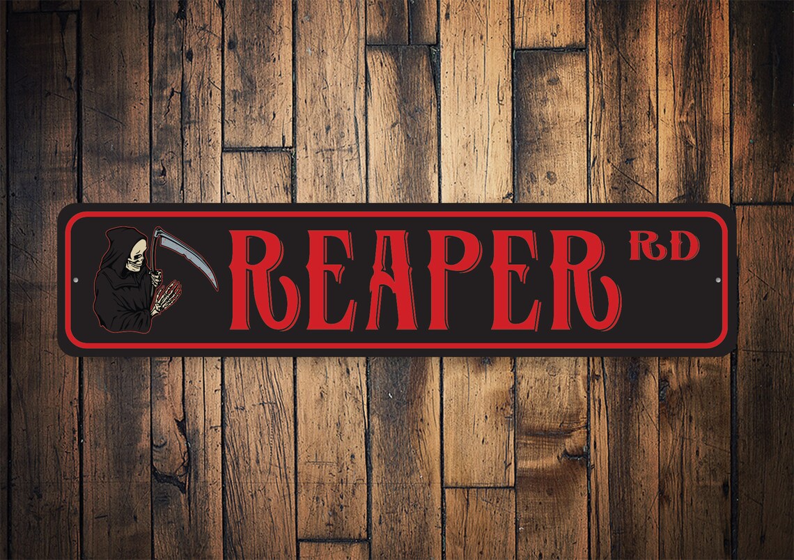 Reaper Road Sign Reaper Decor Grim Reaper Sign Halloween - Etsy UK