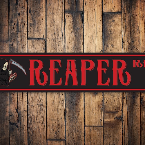 Reaper Road Sign Reaper Decor Grim Reaper Sign Halloween - Etsy