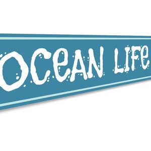 Ocean Life Sign, Ocean Living Gift, Beach Person Gift, Beach Wall Decor ...