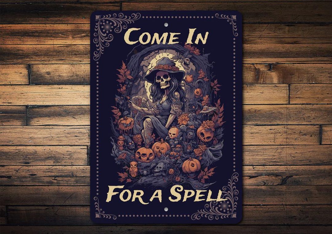 Come in for A Spell Sign, Halloween Home Decor, Spooky Sign, Witchy ...