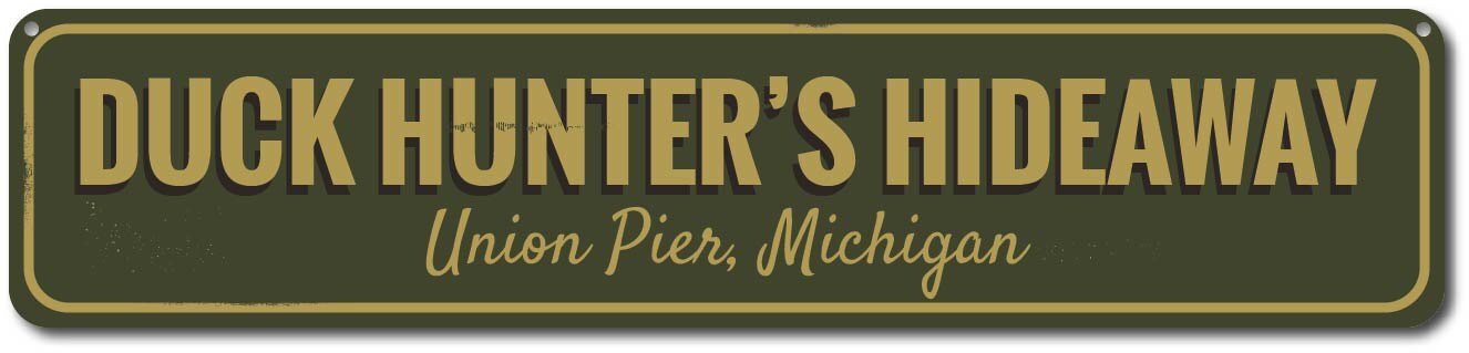 Duck Hunter's Hideaway Sign Personalized Hunting Location | Etsy