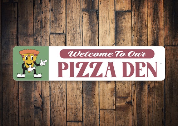Pizza Den Sign Custom Retro Pizza Sign Pizza Gift Dads | Etsy