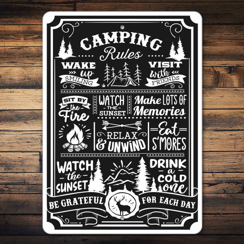 Camping Rules Svg - Etsy