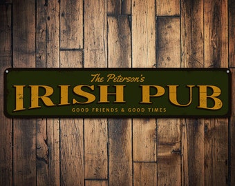 Irish Pub Name Bar Sign Personalized Metal Bar Decor Custom - Etsy