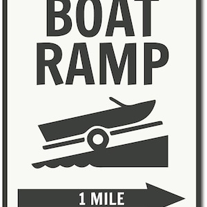 Boat Ramp Sign Boat Ramp Arrow Sign Boat Ramp Decor Boat - Etsy
