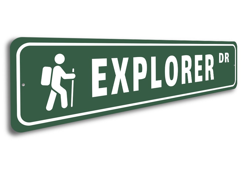 Explorers Trail Sign Exploring Trails Hiking Decor Trail - Etsy