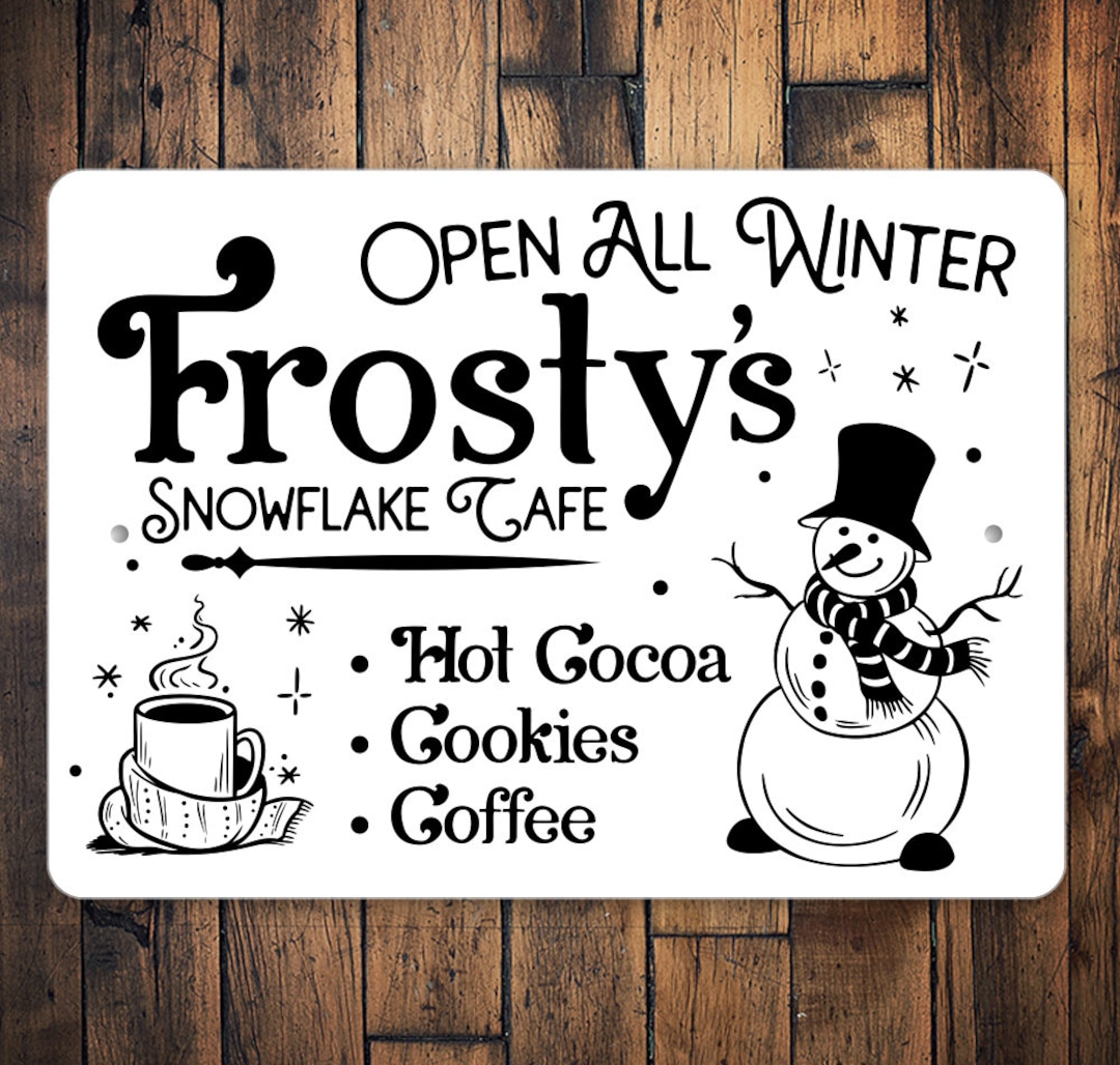 Christmas Cafe Sign, Christmas Kitchen, Kitchen Decor for Christmas ...