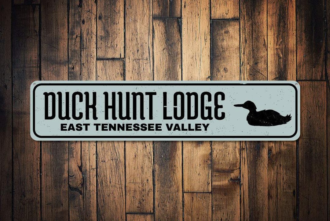 Duck Hunt Lodge Sign, Personalized Hunting Location Sign, Custom Duck ...