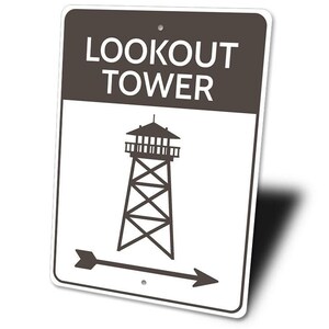 Lookout Tower Sign, Lookout Tower Decor, Sign for Lookut, Lookout Tower ...