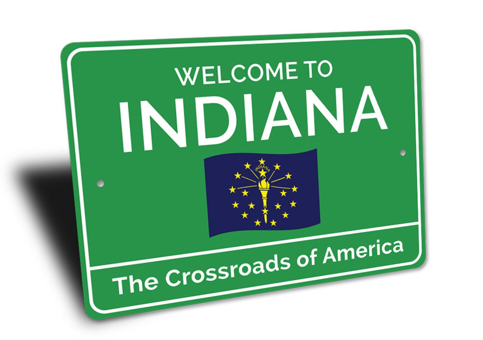 Indiana Sign Indiana Road Sign Hoosier State Indianapolis | Etsy