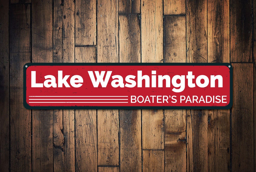 Lake Name Sign Personalized Boater's Paradise Sign | Etsy