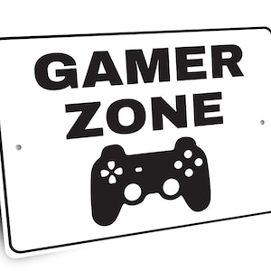 Gamer Zone Sign, Gaming Zone Decor Gamer, Gaming Decor, Game Room Sign ...