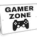 Gamer Zone Sign, Gaming Zone Decor Gamer, Gaming Decor, Game Room Sign ...