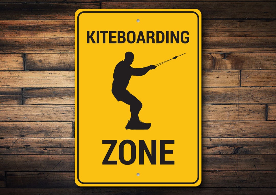 Kite Boarding Sign, Kite Boarding Zone, Boating Sport, Metal Zone Sign ...