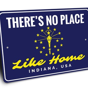 Indianapolis Signs, Metal Indiana Sign, Indy Decor, Indiana Gift Decor ...