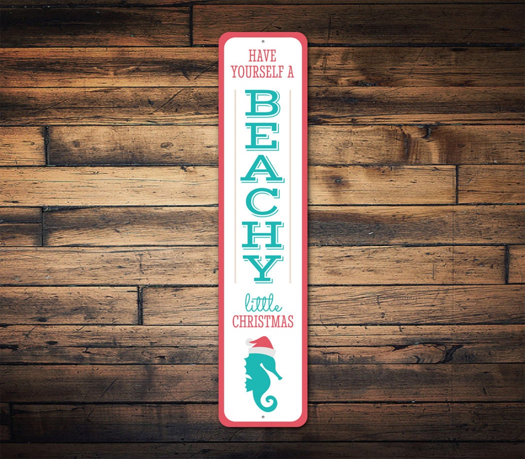 Beachy Christmas Sign, Christmas Sign, Christmas on Beach Decor, Beach ...