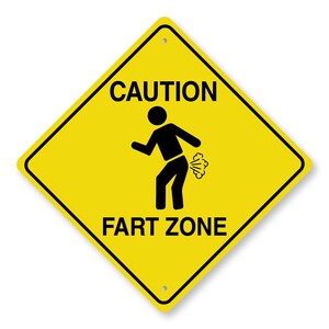 Caution Fart Zone Sign, Fart Area Sign, Fart Room, Funny Kid Room Sign ...