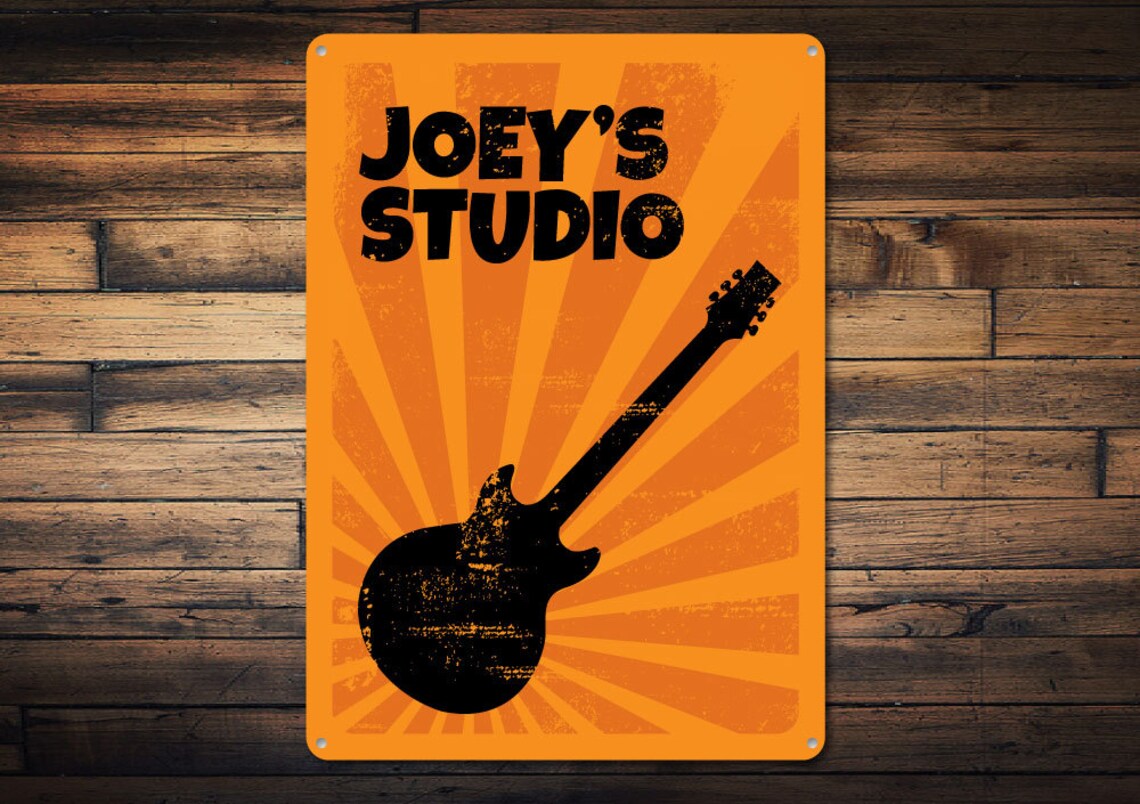Guitar Sign Custom Guitar Player Sign Music Studio Decor - Etsy