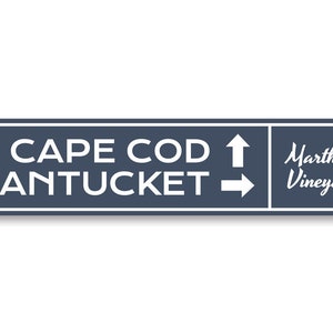 Cape Cod Road Sign, Nantucket Road Sign, Cape Cod Decorations, Metal ...