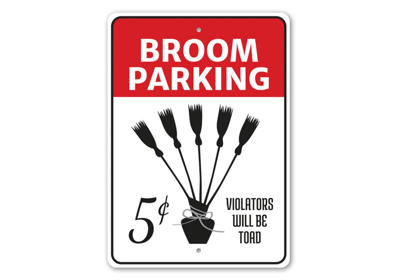 Broom Parking Sign Witch Broom Sign Witch Parking Scary - Etsy