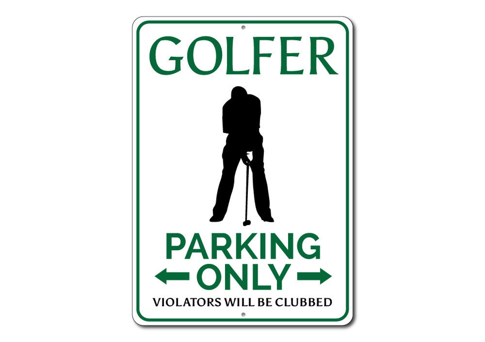 Golfer Parking Sign Golfer Sign Golf Lover Gift Gift for | Etsy