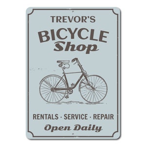Bicycle Shop Sign, Bicycle Sign, Gift for Bicyclist, Biker Gift, Bike ...