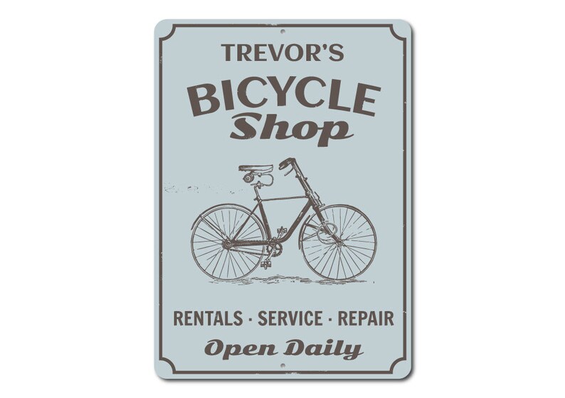 Bicycle Shop Sign Bicycle Sign Gift for Bicyclist Biker | Etsy