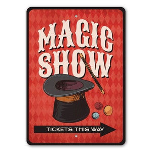 Magic Show Sign Magic Show Decor Magic Circus Vintage - Etsy