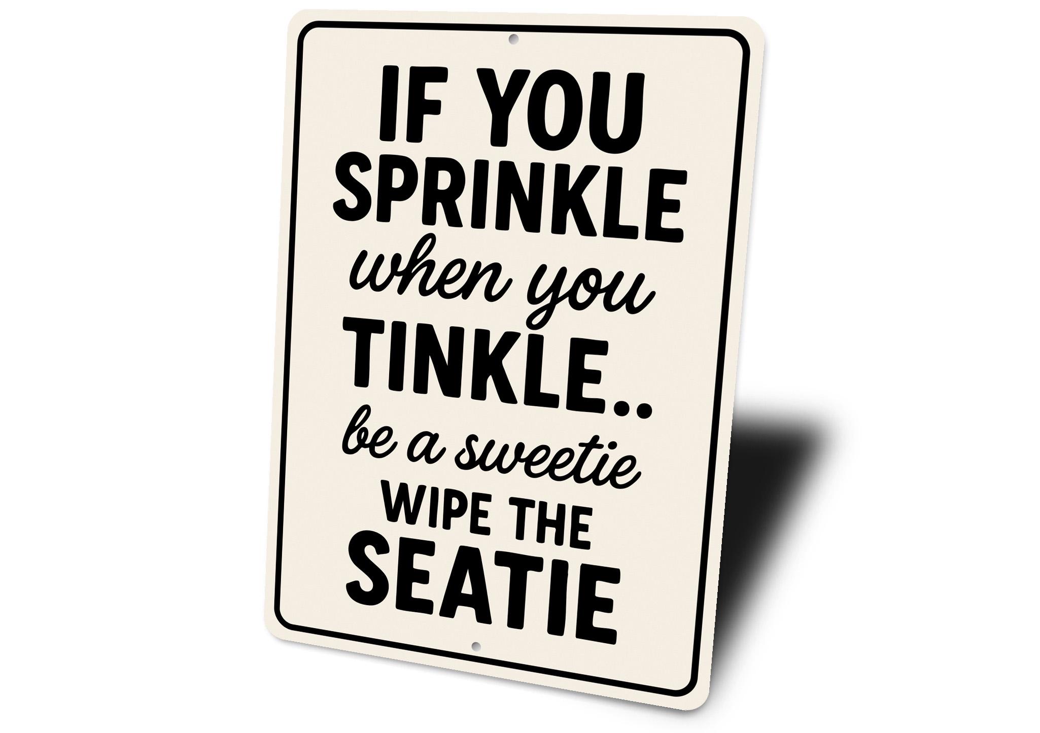 If You Sprinkle When You Tinkle Sign, Funny Bathroom Sign, Bathroom ...