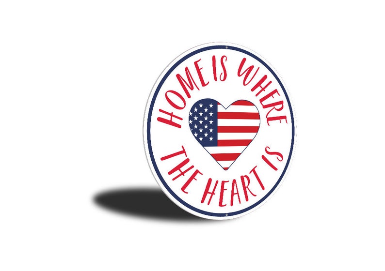 Home Heart Sign USA Home Sign American Lovers American - Etsy