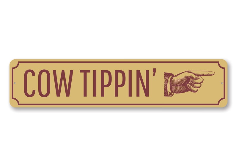 Cow Tipping Sign Cow Tippin Country Decor Kid Game Sign - Etsy