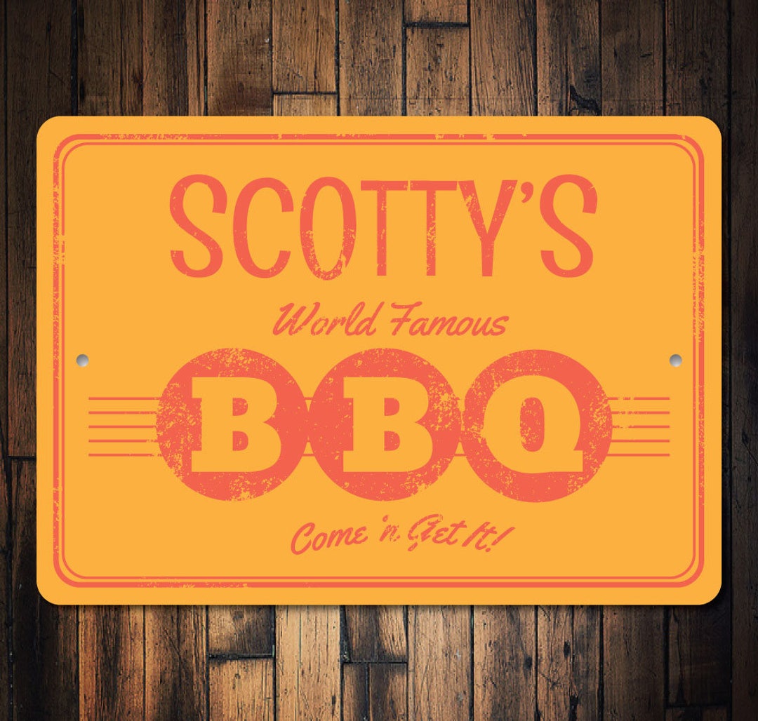 BBQ Sign, BBQ Gift, Custom BBQ Decor, Barbecue Lover Gift, Barbecue ...