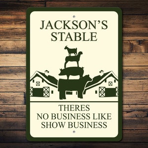 Custom Horse Barn Sign, Horse Stable Sign, Animal Stable, Showroom Sign ...