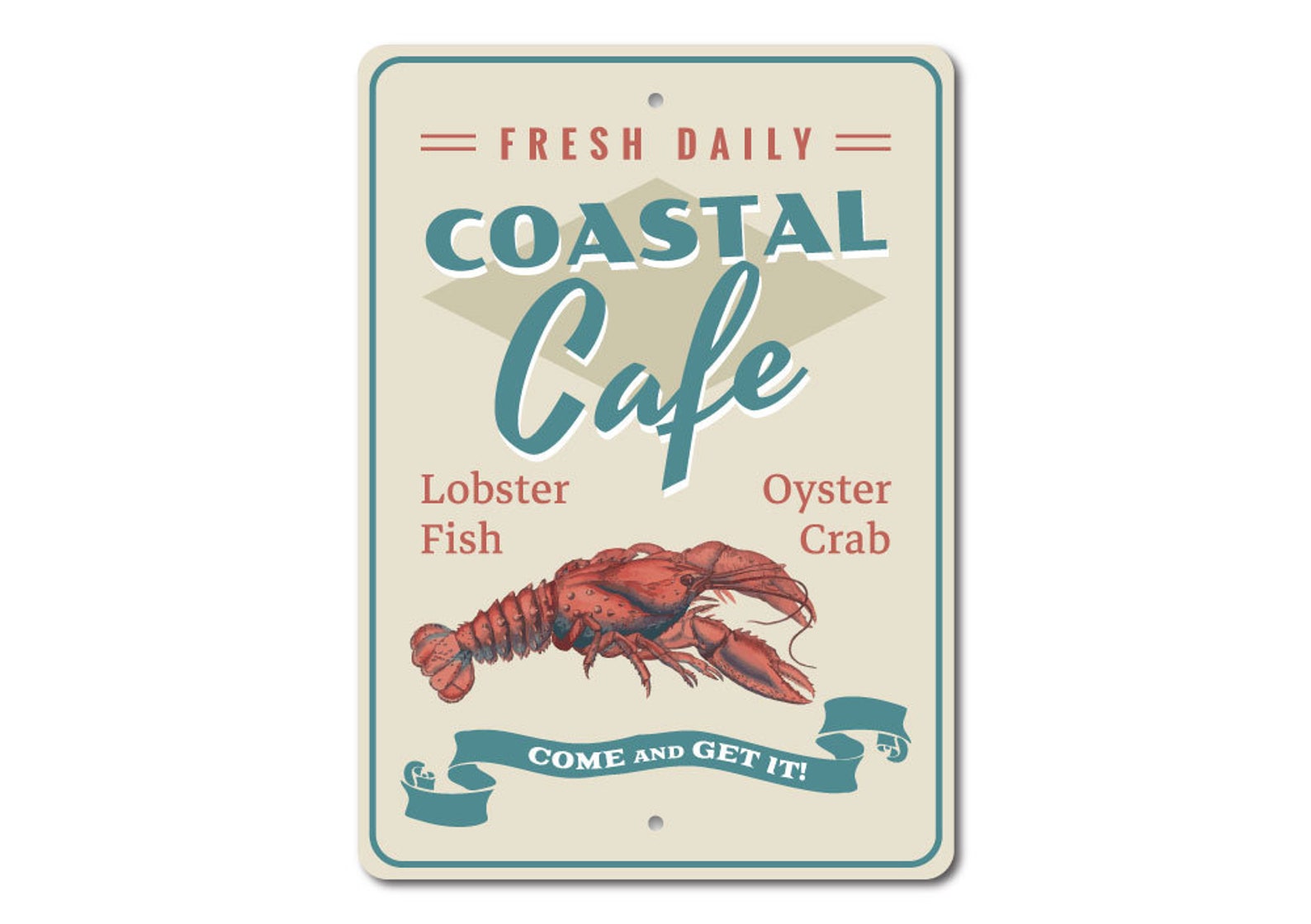 Lobster Lover Gift Lobster Decor Lobster Sign Coastal Cafe | Etsy