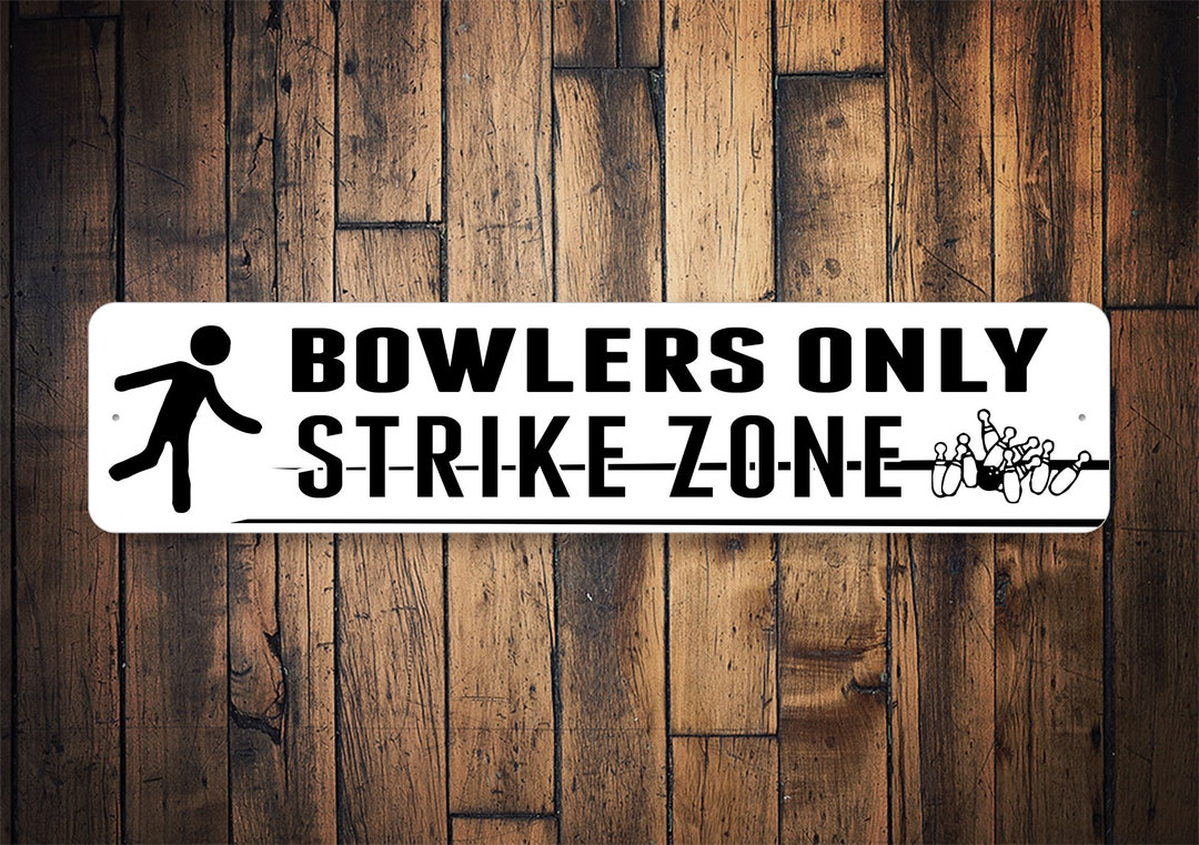 Bowlers Only Sign, Strike Zone Bowling, Bowling Gift, Kid Bowling Gift ...