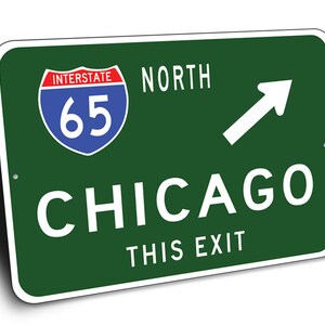 Chicago Exit Sign, Chicago Roadway Sign, Chicago Urban Exit, Chicago ...