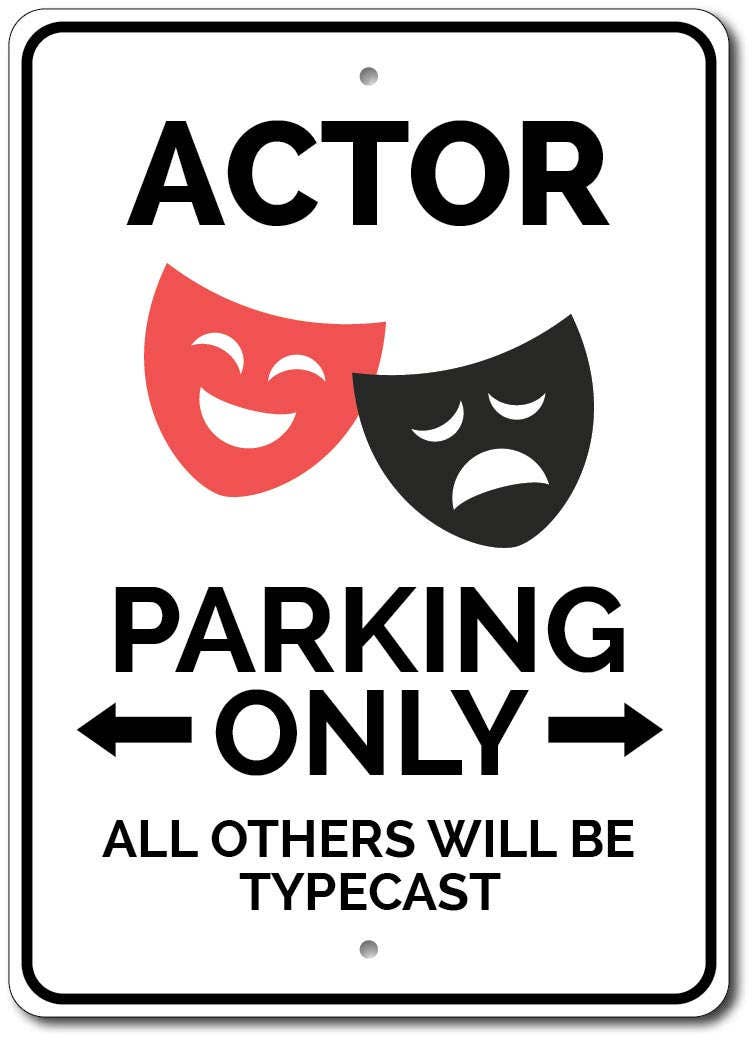 Actor Parking Sign Actor Gift Actor Sign Acting Decor | Etsy