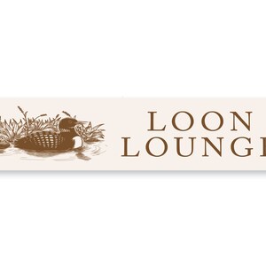 Loon Lounge Sign, Loon Lounge Decor, Loon Lover Lake, Loon Sign, Loon ...