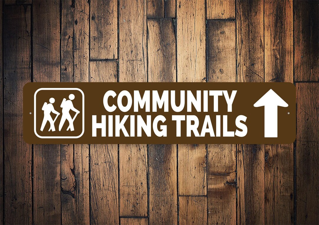 Community Trails Sign, Cabin Trail Hiking, Custom Trail Sign, Private ...