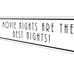 Movie Nights Sign, Movie Lovers Sign, Movie Sign, Custom Movie Decor ...