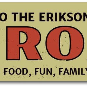 Annual Pig Roast Sign, Personalized Welcome BBQ Sign, Custom Family ...