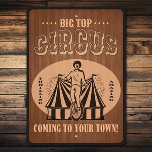 Big Top Circus Sign, Circus Tent, Circus Grounds, Vintage Circus, Sign ...