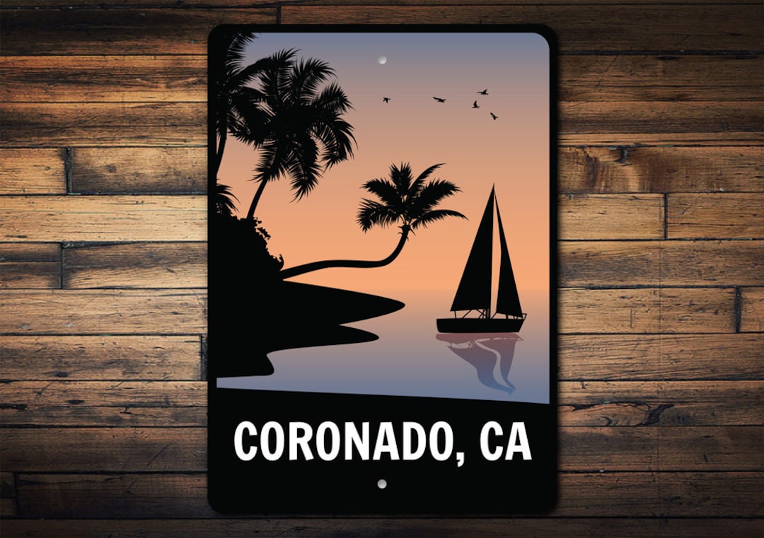 Coronado CA Sign, Custom Beach Sign, Coronado Island, Beach Decor ...