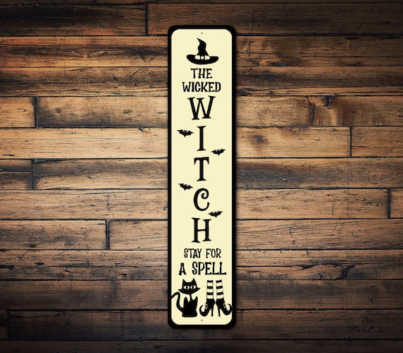 Wicked Witch Sign Halloween Sign Witch Welcome Sign Witch - Etsy