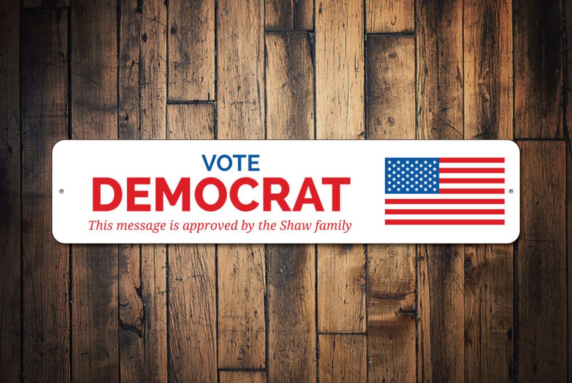 Vote Republican Sign Democratic Sign Political Party Sign | Etsy