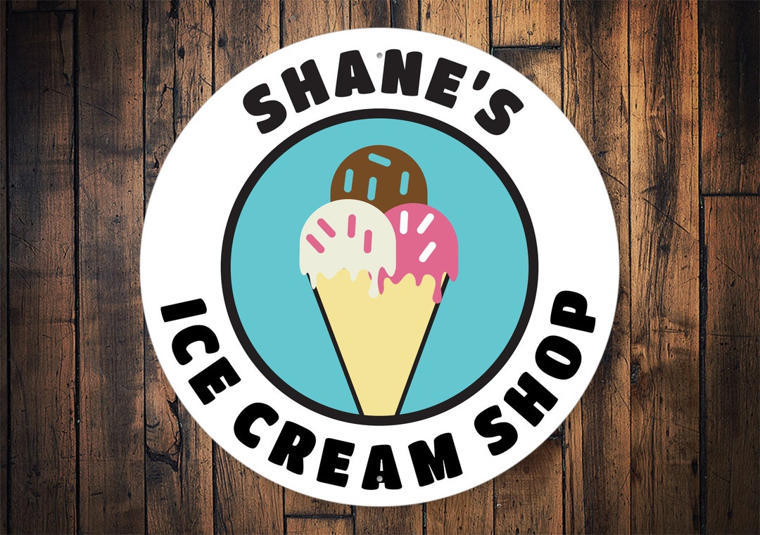 Custom Ice Cream Sign, Custom Ice Cream Shop, Ice Cream Shop, Frozen ...