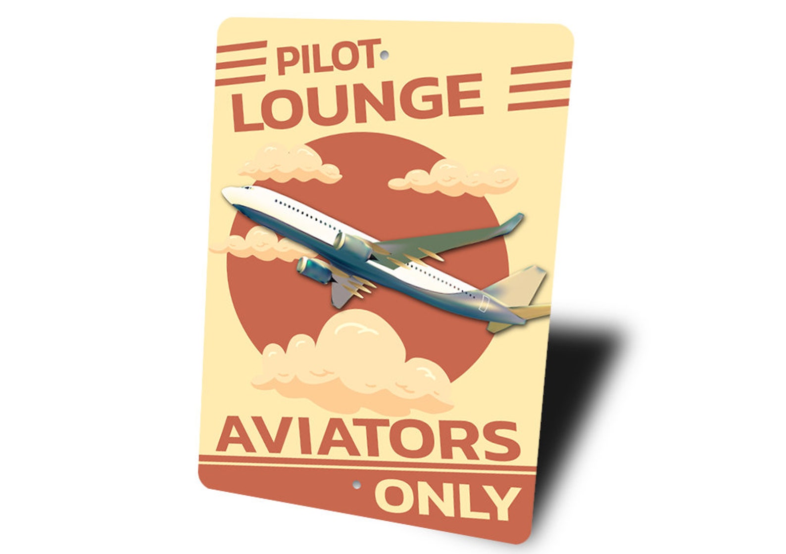 Pilot Lounge Sign Custom Pilot Sign Aviators Only Gift | Etsy